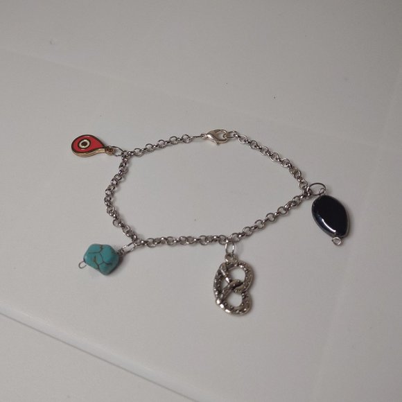 Jewelry | Weird Pretzel And Meat Charm Bracelet | Poshmark